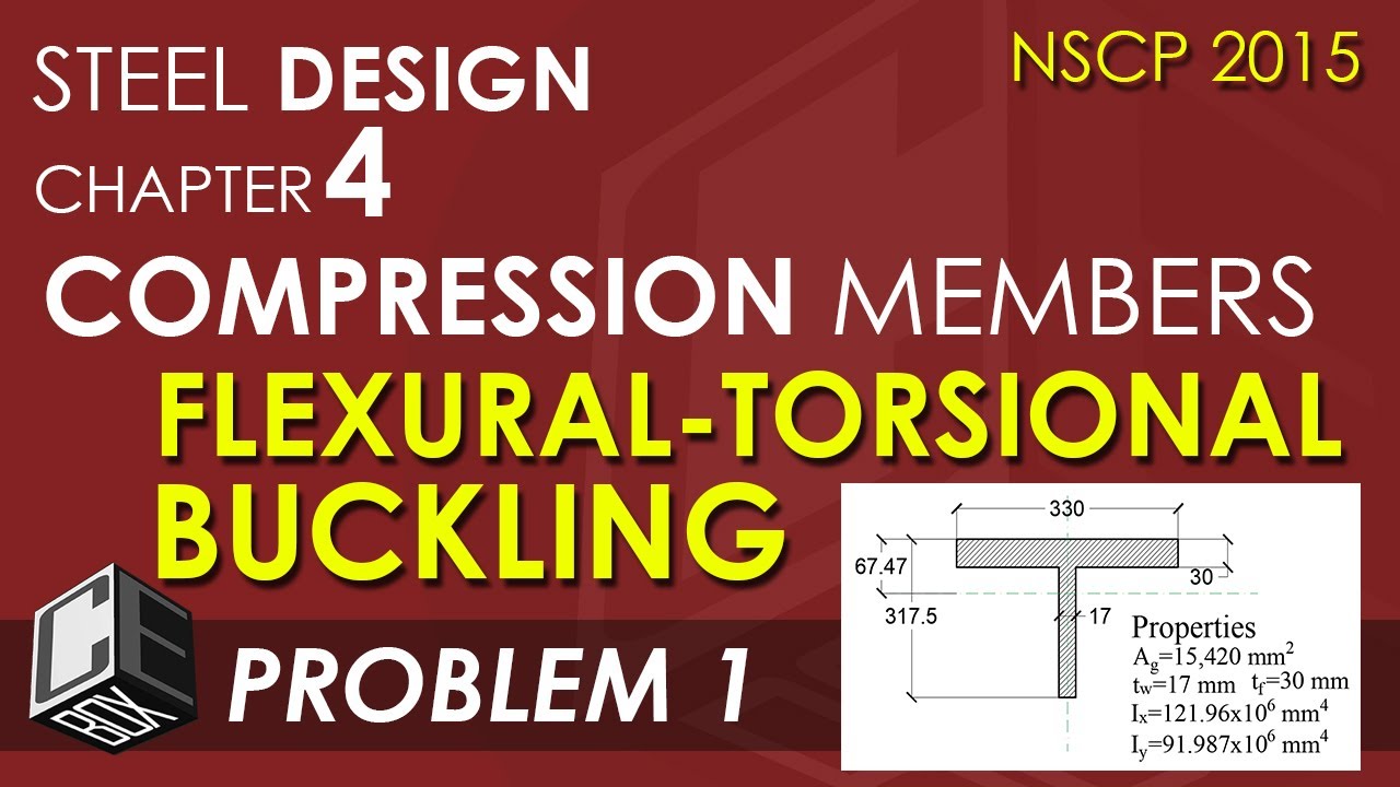 Steel Design Chapter 4 Flexural-Torsional Buckling Problem 1 (PH) - YouTube