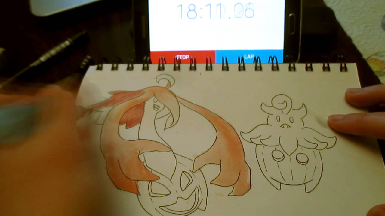 Pumpkaboo & Gourgeist Speed Drawing Halloween! - YouTube