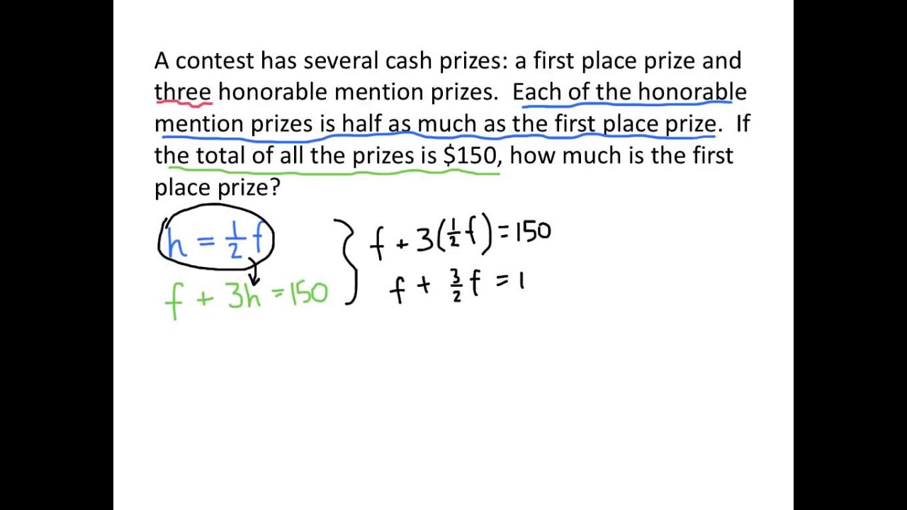 Words and Symbols: Word Problems - YouTube