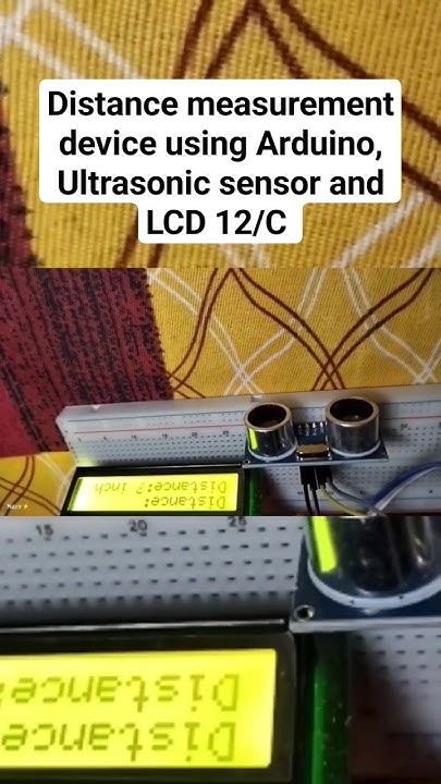 Distance measurement device using Arduino nano, Ultrasonic sensor & LCD display #shorts ,# ...