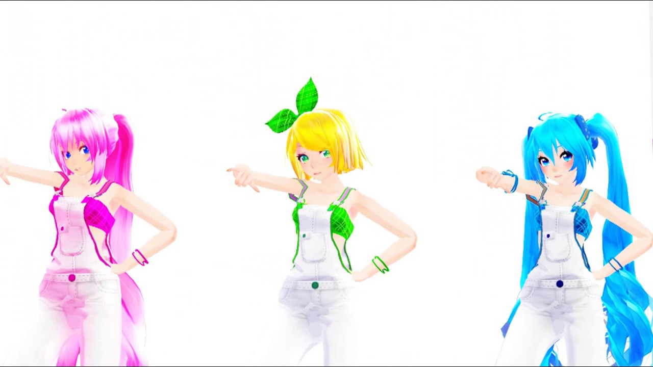 【MMD】Hi-fi Raver_ TDA Painter Luka, Rin And Miku - YouTube