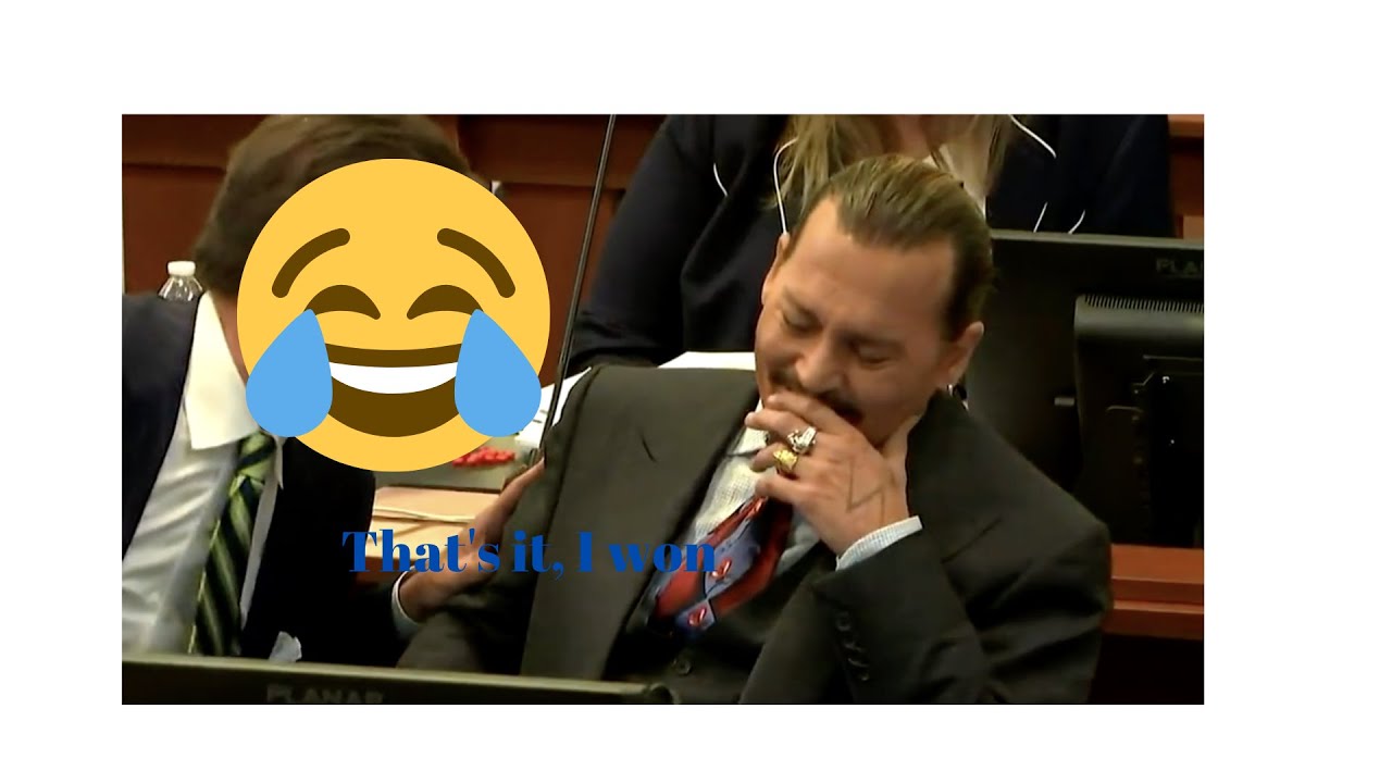 Uncontrollable laughing in court ft Johnny Depp - YouTube