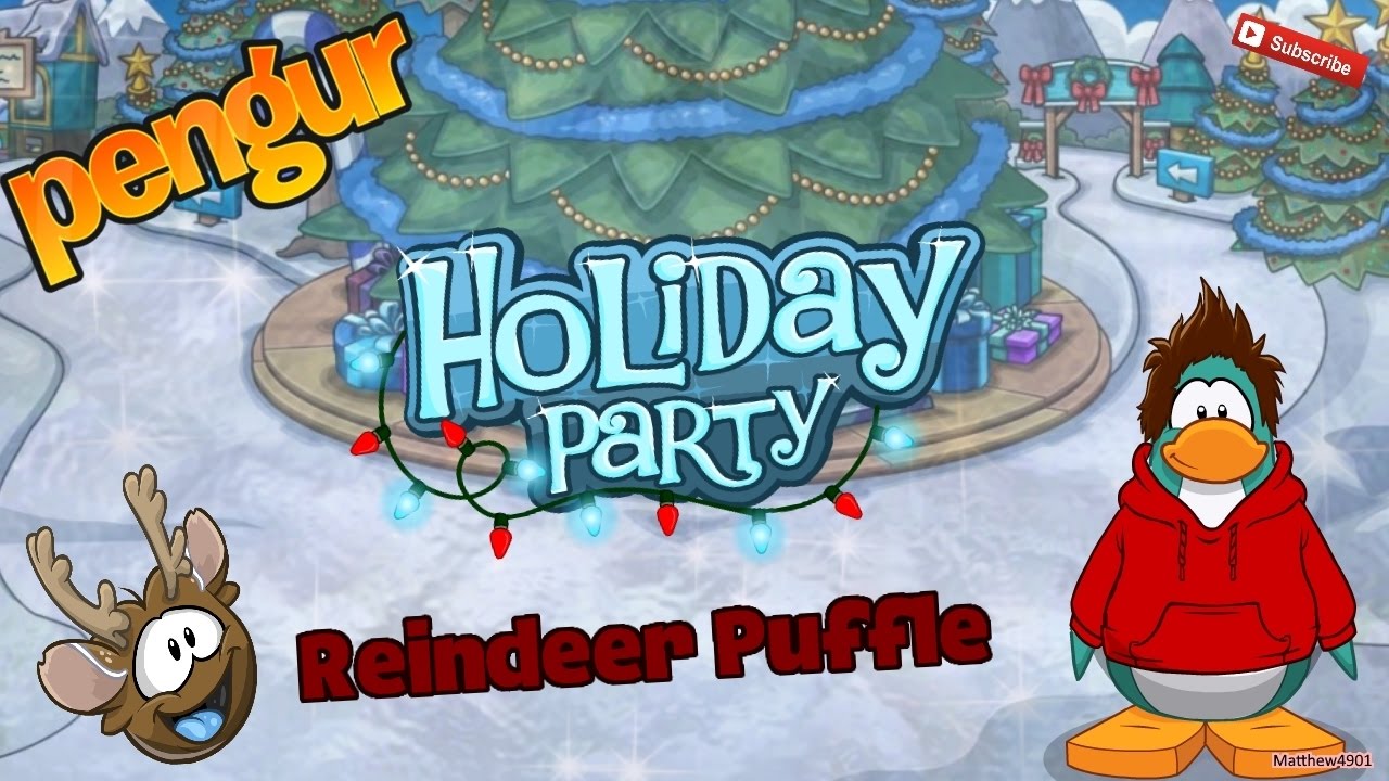 Pengur Holiday Party 2016 - The Reindeer Puffle - YouTube