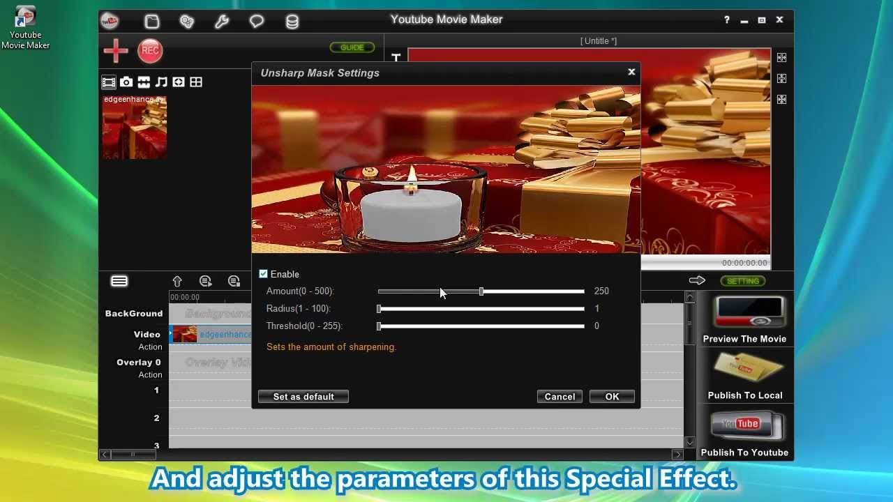 How to add Video Unsharp Mask Effect - YouTube