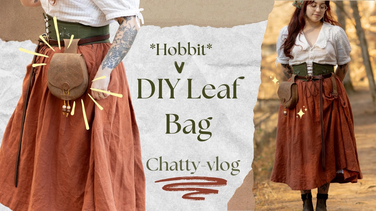 DIY Hobbit-Inspired Leather Leaf Bag: Cottagecore Crafting vlog🌿👜 - YouTube