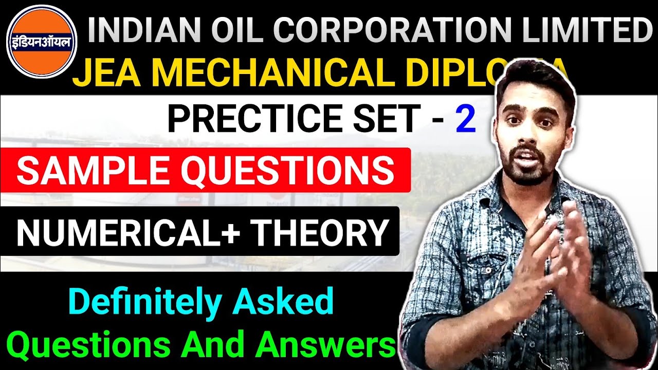 iocl je mechanical question paper, iocl je mechanical previous year question paper - YouTube