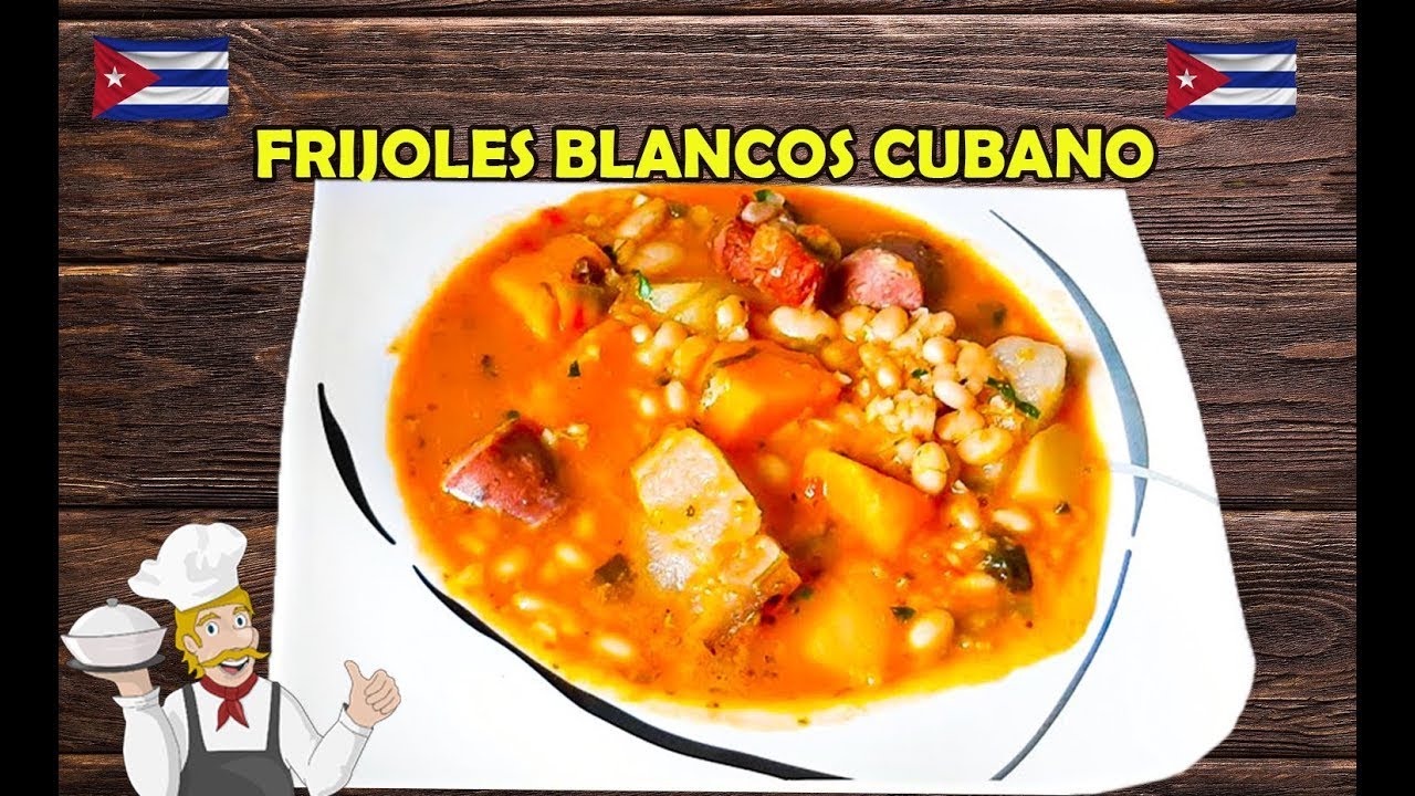Comida Cubana Potaje de Frijoles Blancos Judías Blancas Alubias Blancas ...
