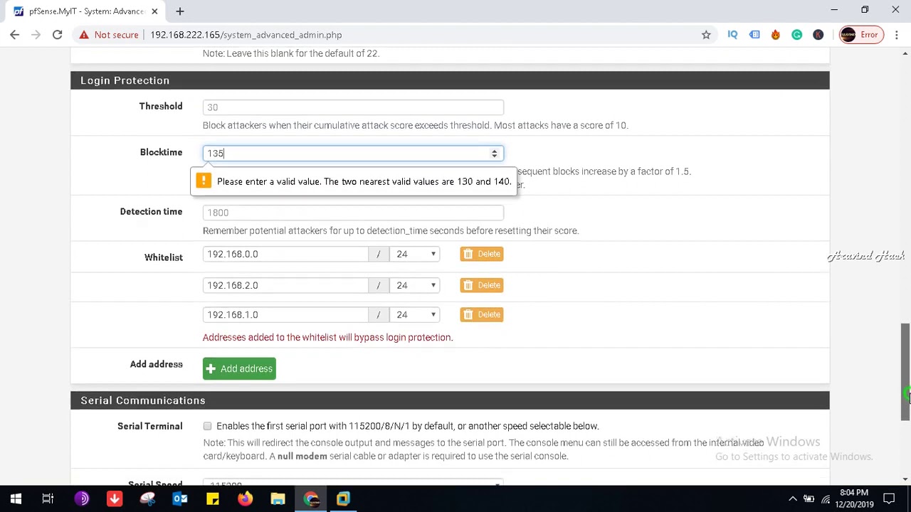 how to configure password protection policy in PFsense firewall - YouTube