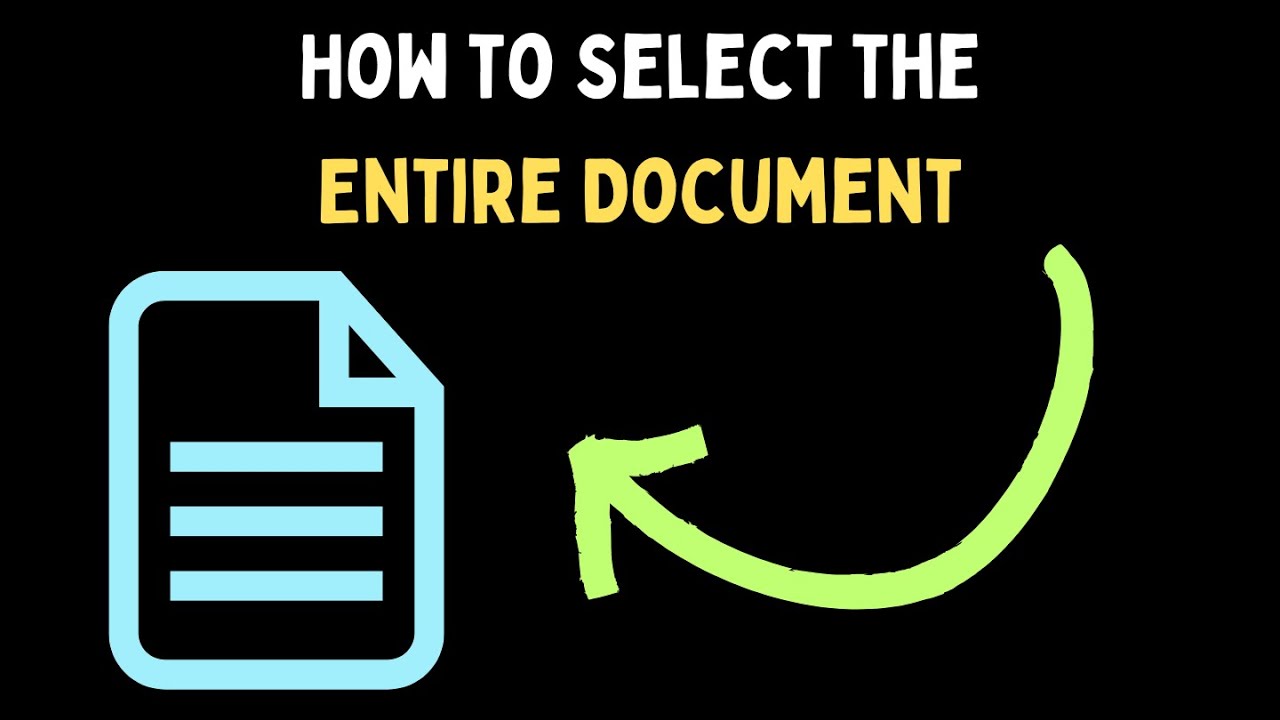 How to Select the Entire Document on Windows 11 - YouTube