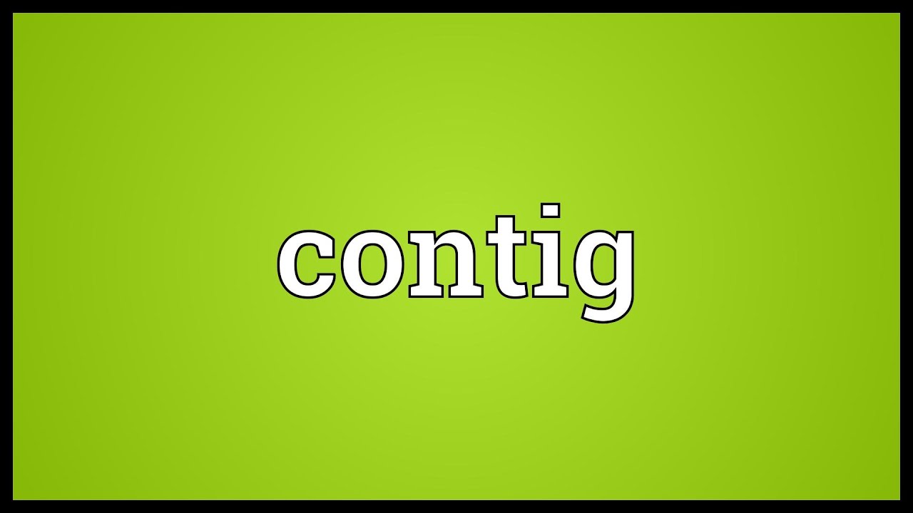 Contig Meaning - YouTube