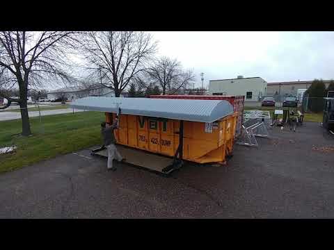EnviroGuard Stand-Alone Pivoting Roll Off Lid System - YouTube