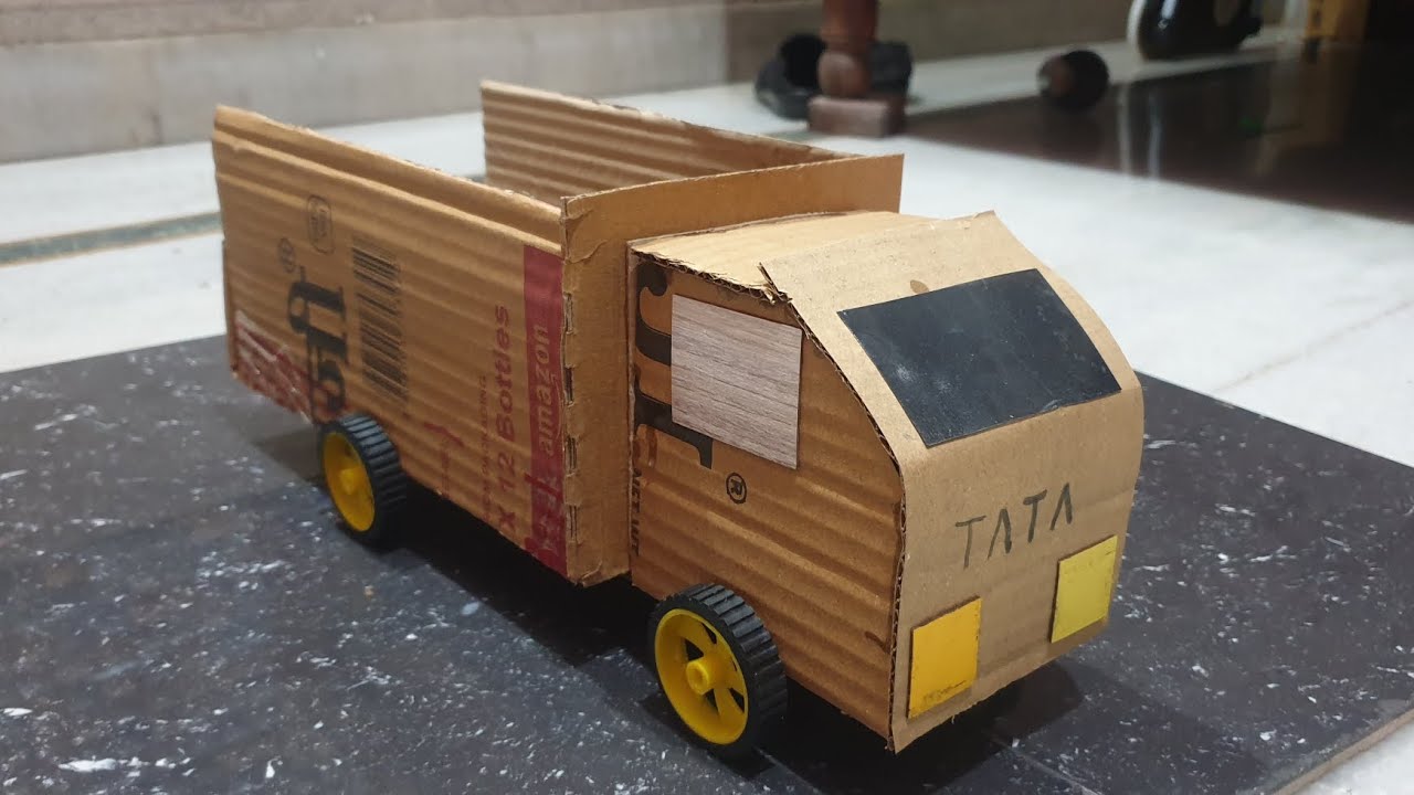 Part 5 | Made TATA highway truck by just using cardboard - YouTube