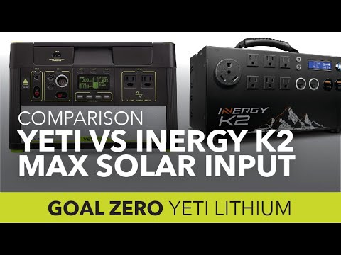 Goal Zero Yeti Lithium vs. Inergy K2 (Kodiak) - Max Solar Input ...