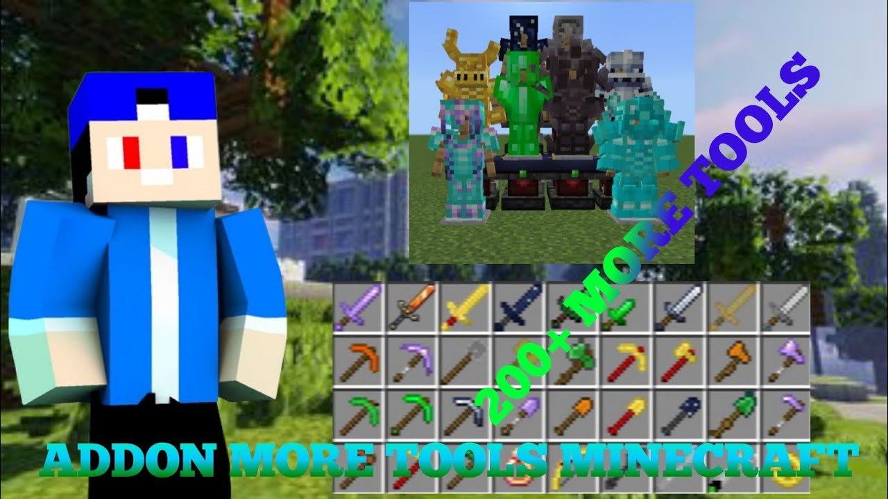 200+ more tools minecraft|| addon/mod more tools minecraft - YouTube