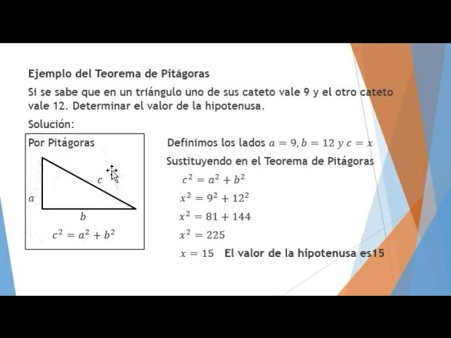 Teorema De Pitágoras Y Ejemplos