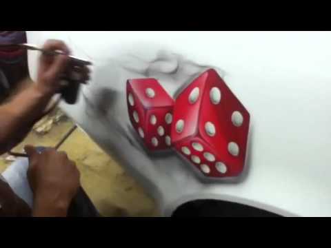 Airbrush smoke dice - YouTube