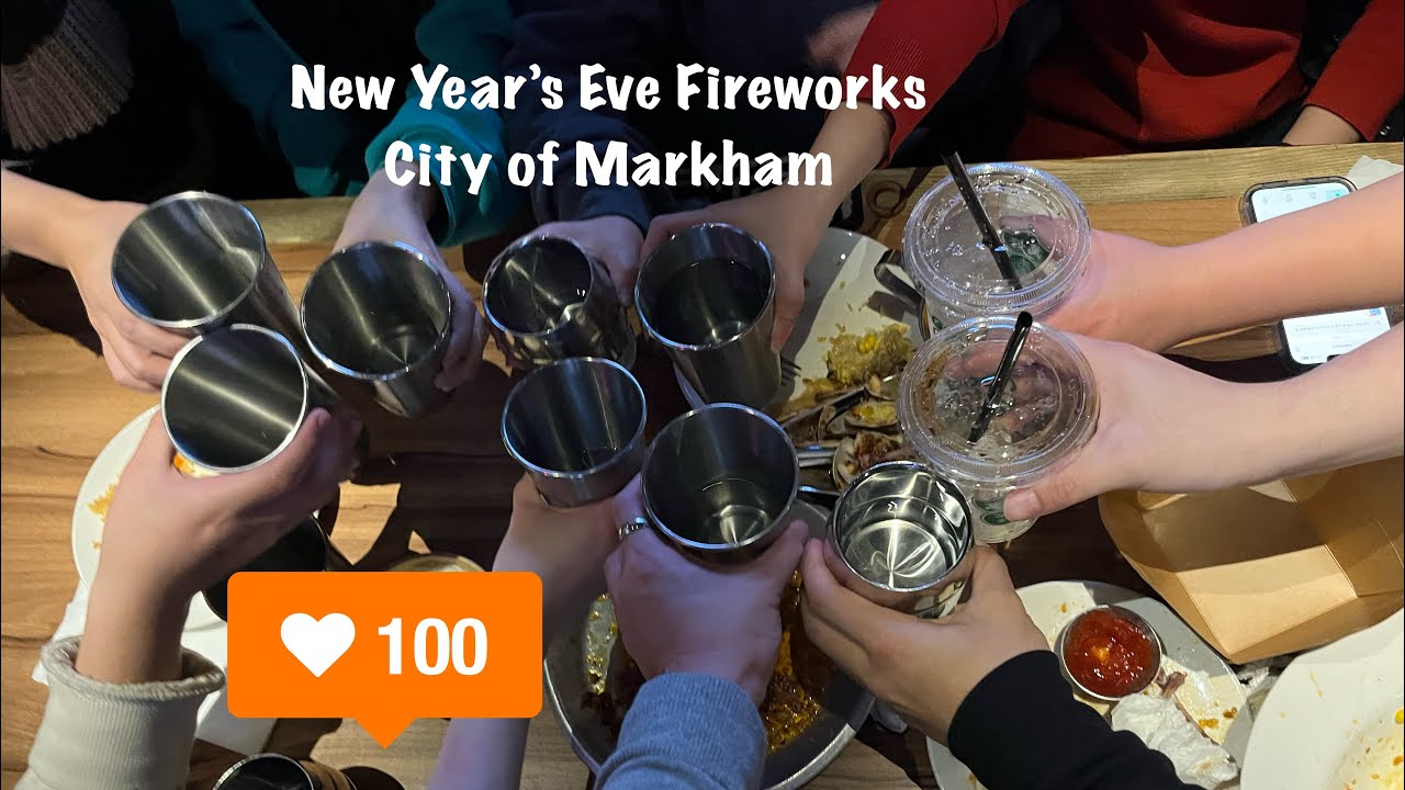 New Year’s Eve Fireworks in Blizzard Storm - City of Markham (01.01. ...