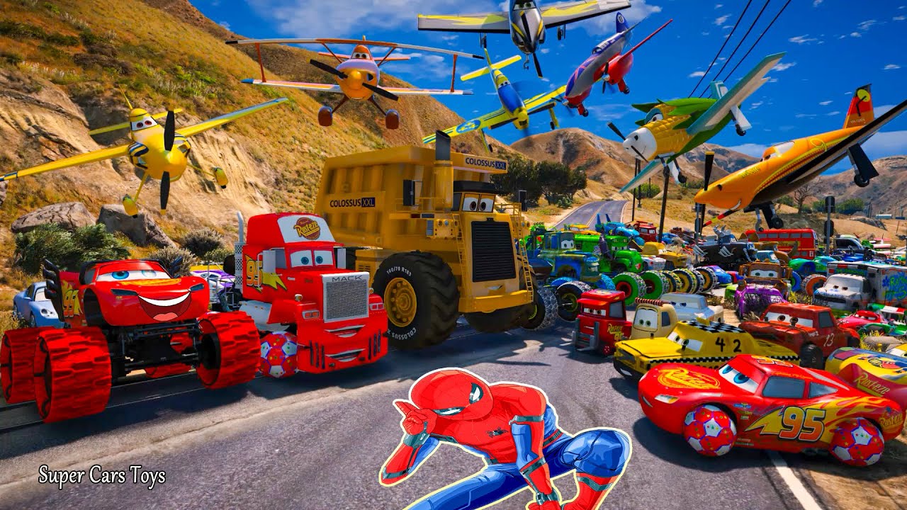 Disney Cars Lightning McQueen Monster Truck Mack Hauler Colossus XXL ...