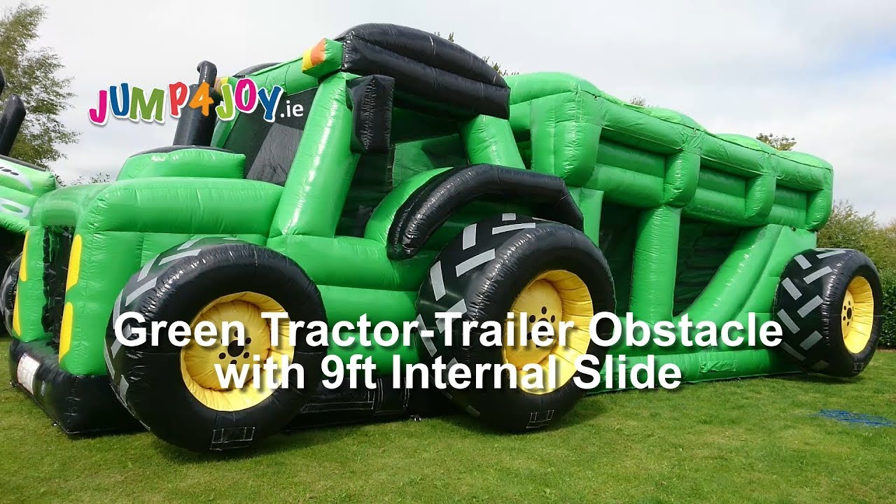 Green Tractor & Trailer Obstacle - YouTube
