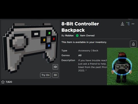 How To Get The 8-Bit Controller Backpack + Special Effect on Roblox ...