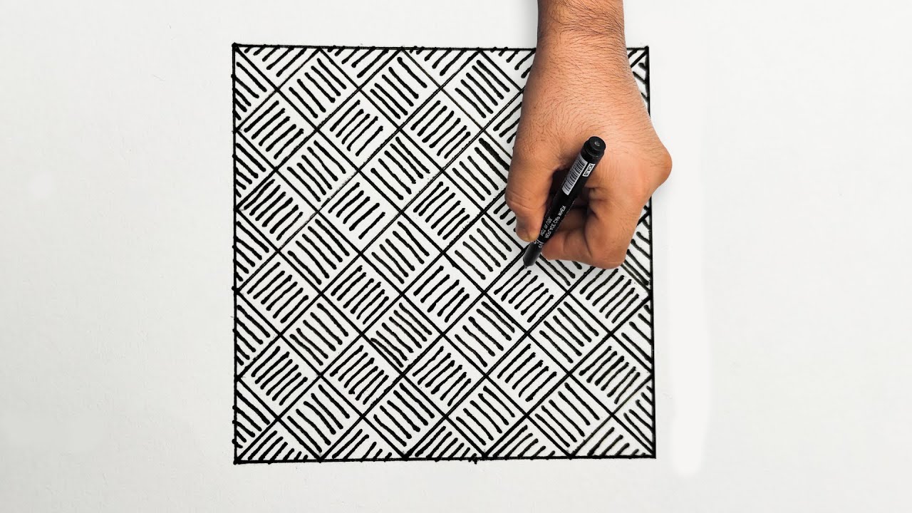 How to Draw Pattern #182 | Zentangle Pattern | Doodle Pattern | Mandala ...