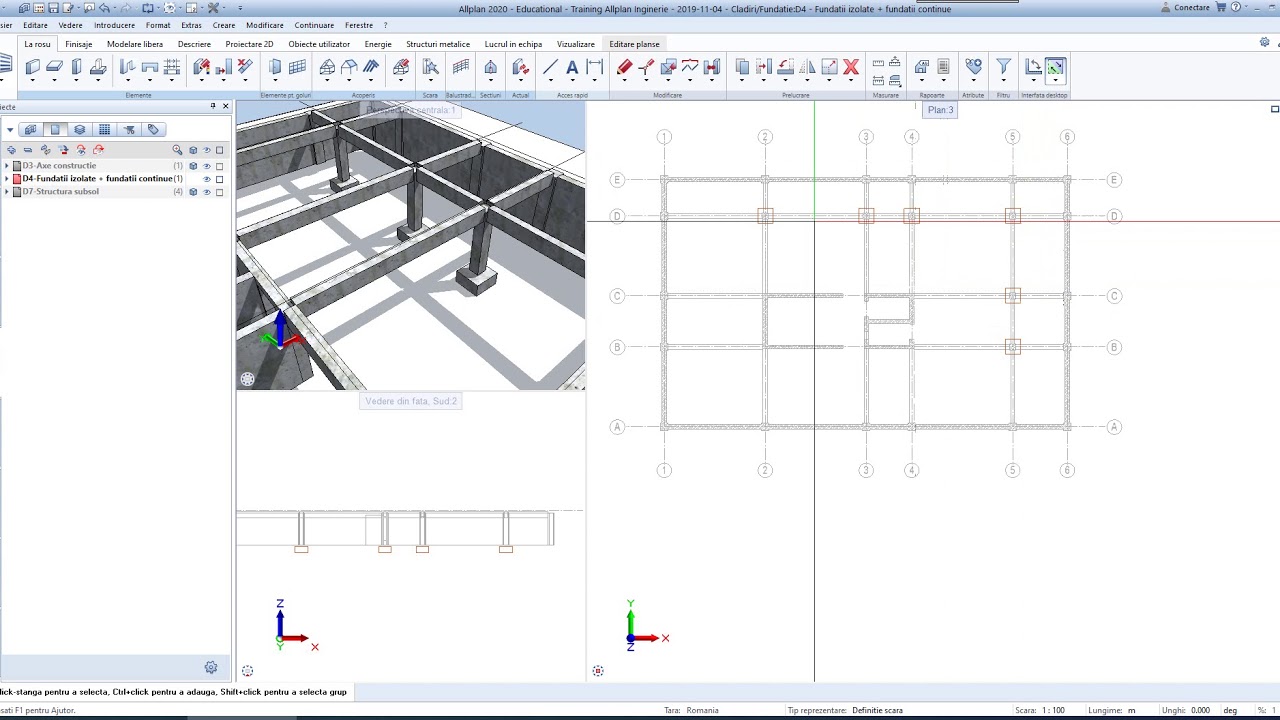 22 Definire si modificare fundatii izolate, cuzinet + talpa fundatie ...
