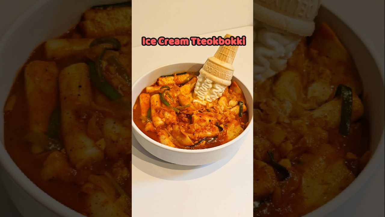 Ice cream tteokbokki is seriously so BOMB!!! #southkorea #koreanfood # ...