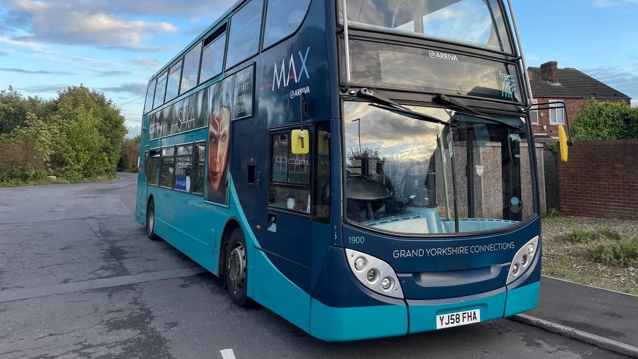 *Dead Run POV* • Not in Service • Arriva Yorkshire • YJ58 FHA 1900 ...