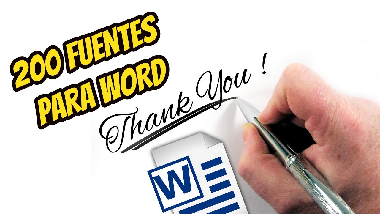 COMO 👦 DESCARGAR GRATIS 200 FUENTES PARA WORD 💻 👇 - YouTube