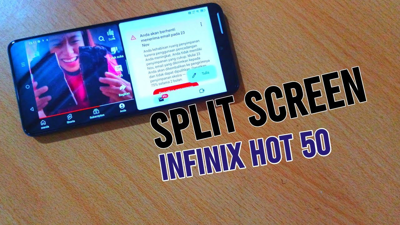 Cara Belah Layar Hp Infinix Hot 50 - Split Screen Infinix Hot 50 - YouTube