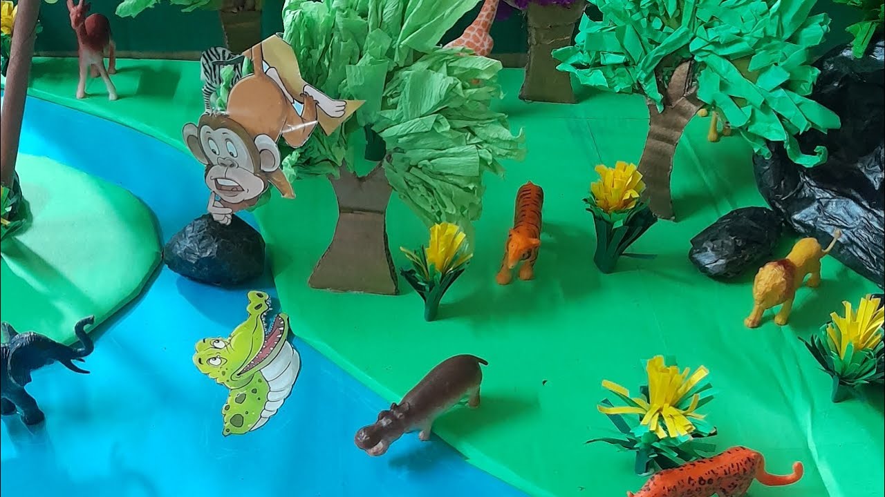 kg project |forest or jungle model|how to make forest model|wild ...