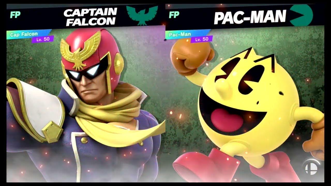 Super Smash Bros Ultimate Amiibo Fights – Captain Falcon vs the World #54 Captain vs Pac Man ...