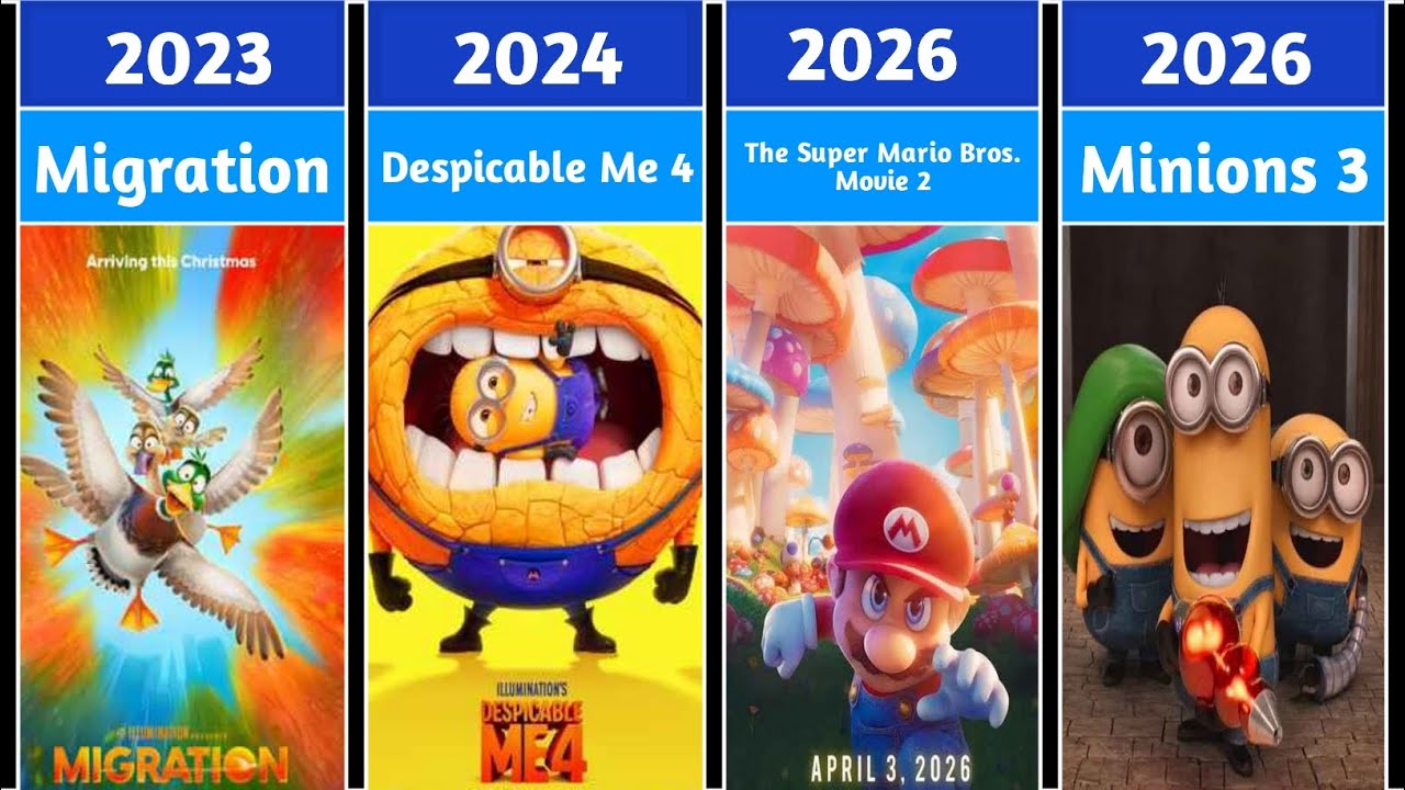 All Illumination Animation Movies (2010-2026) | Released and Upcoming ...