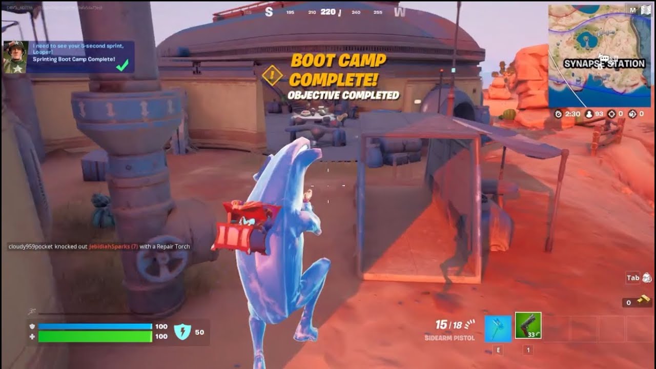 Sprinting Boot camp mission in fortnite # fortnite #mission - YouTube