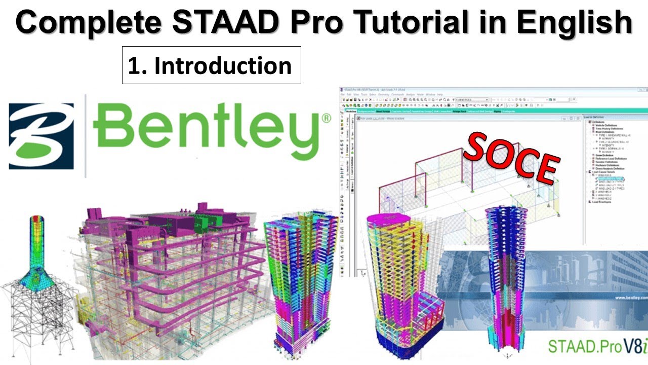 1. Complete Staad Pro Tutorial | Introduction to Stadd Pro Vi SS6 - YouTube