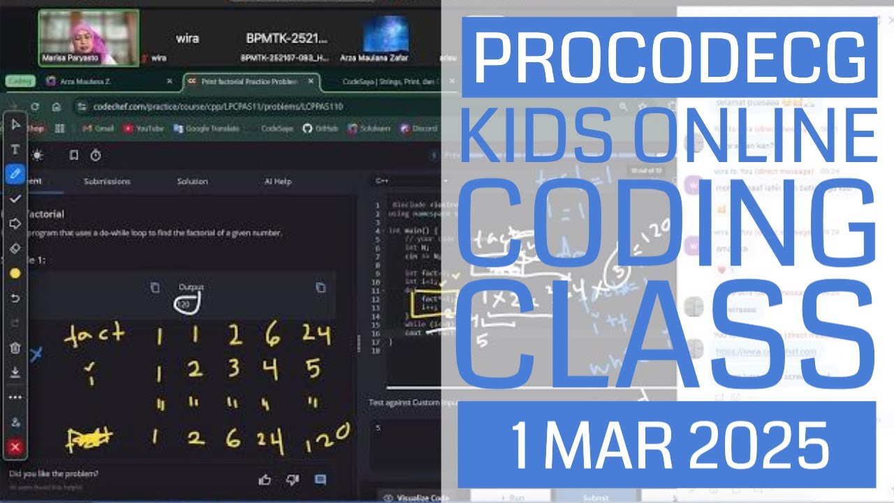 ProCodeCG Kids Regular Coding Class - Online - 1 Mar 2025 - YouTube