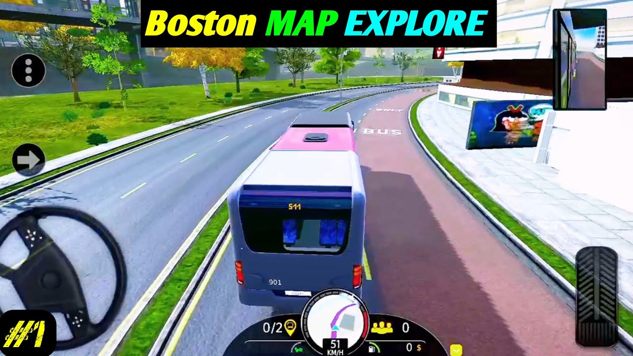 BOSTON MAP EXPLORE Bus Simulator Android mobile gameplay ...