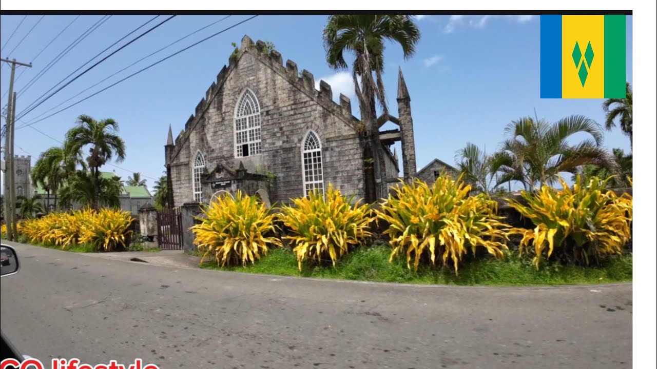 Driving through the mountain of Georgetown St Vincent and The ...