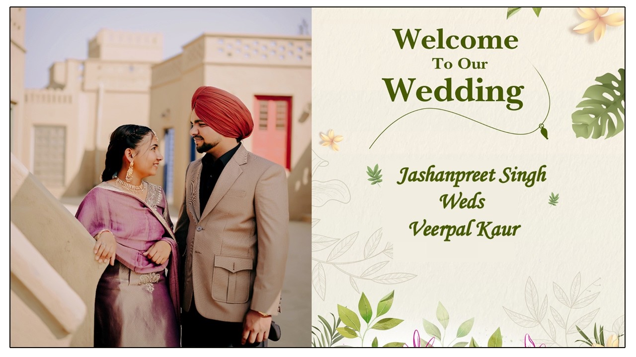 4K live Wedding Jashanpreet Singh & Veerpal Kaur By The Muskan ...