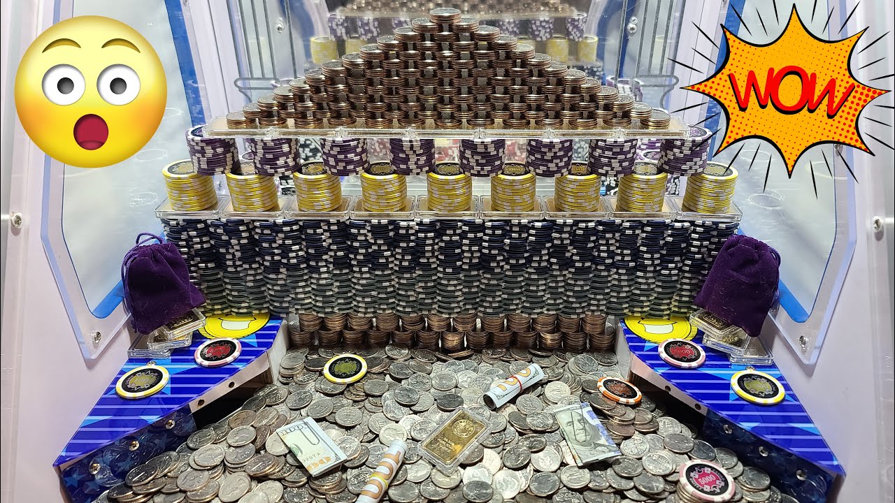 Incredible Chip Wall & Quarter Pyramid...Must See !!! High Limit Coin ...