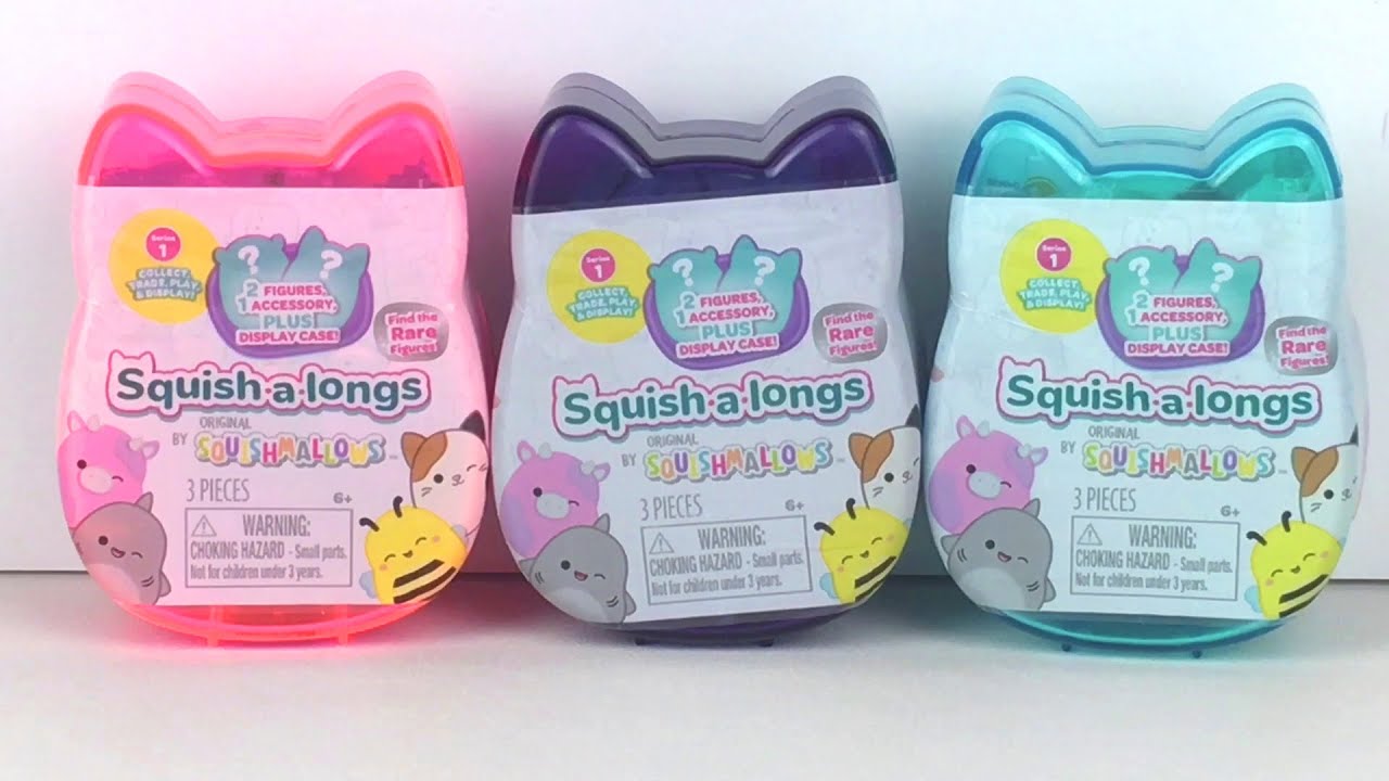 Squish-A-Longs by Squishmallows: Mini Figures & Display Case 2-Pack Blind Bags Unboxing & Review ...