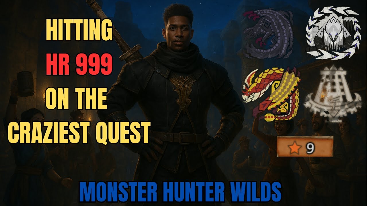 I HIT HUNTER RANK 999 IN THE CRAZIEST WAY ON MONSTER HUNTER WILDS - YouTube
