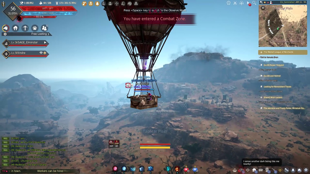 BDO - Balloon Ride (Indra & Elminster) - Altinova to Valencia - YouTube