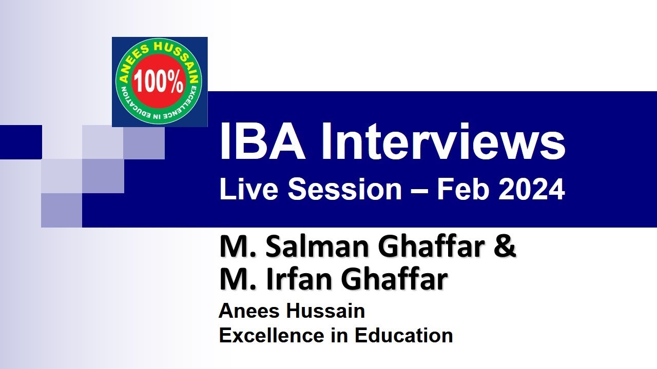 IBA Interviews Video 24 Feb 2024 - YouTube