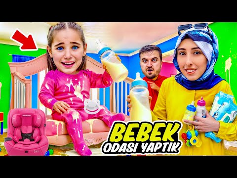 ELİF SİNEME BEBEK ODASI HAZIRLADIK !! TÜM GĞN YENİDEN BEBEK OLDU !! 