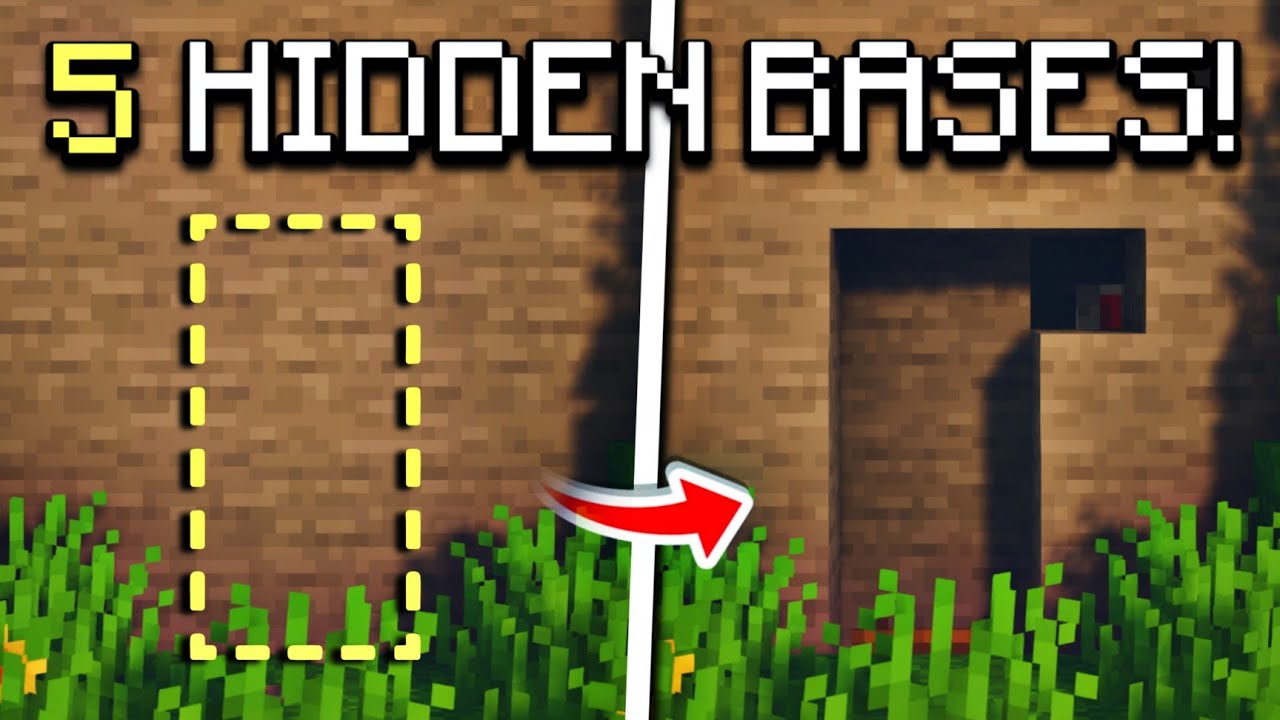 How To Build 5+ Easy SECRET Bases in Minecraft! (Bedrock Edition) - YouTube