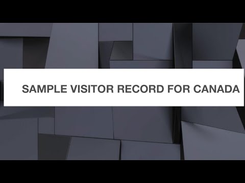 Sample Visitor Record For Canada - YouTube