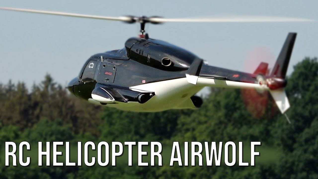 RC Helicopter Airwolf Fine Scale Model Flying at Flight Show - YouTube