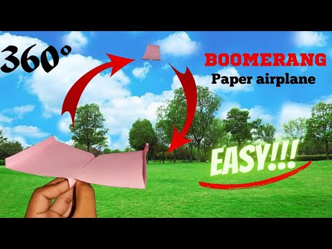 PAPER MAKED EASY AIRPLANE | 360 PAPER FLYING AIRPLANE | HOW TO MAKE ...