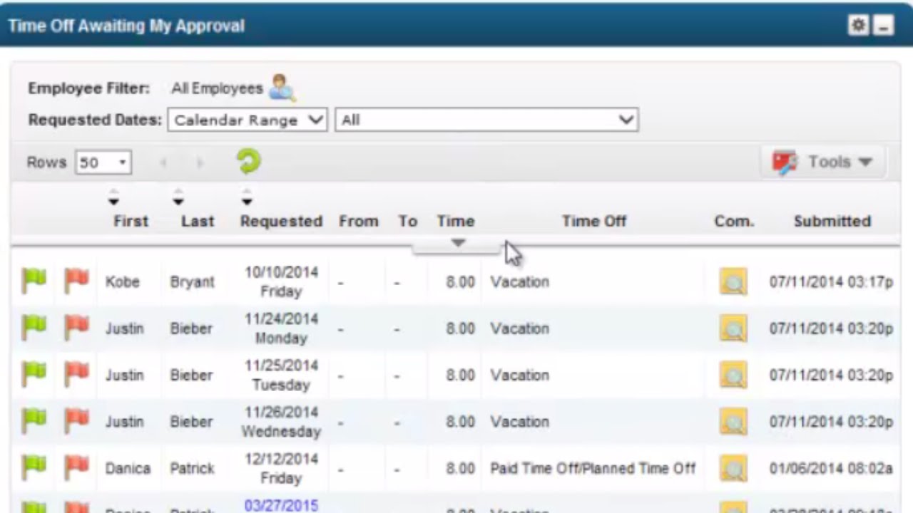 Approving Time Off in WebTime - YouTube